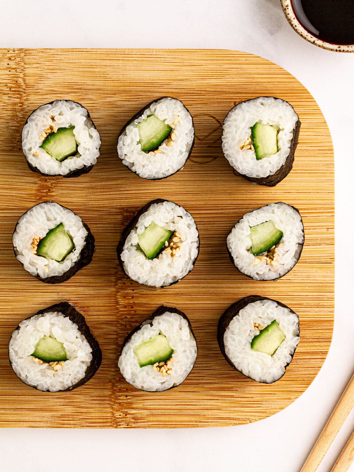 Kappa Maki (Cucumber Sushi Rolls) - Sushi Staycation
