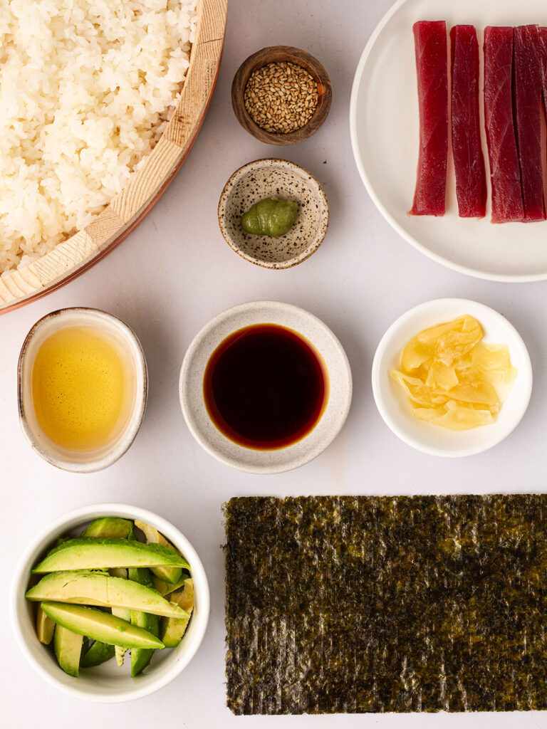 Tuna and Avocado Rolls - Sushi Staycation